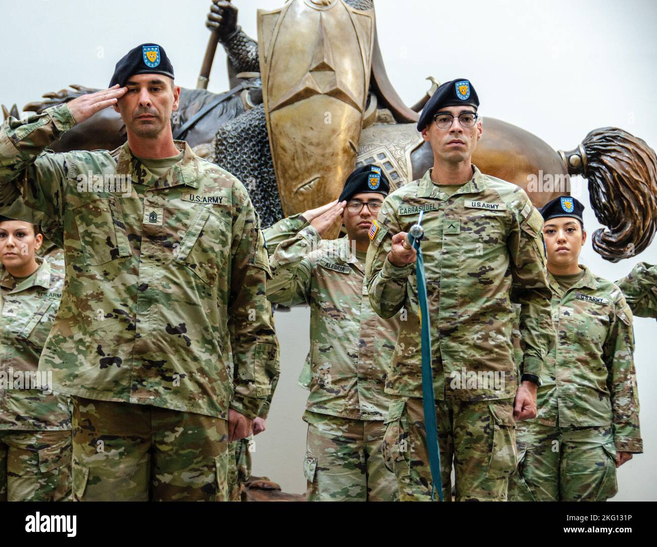 1st. Sgt. Jason Duhr and Pvt. Alejandro Carrasquel, with the 7th Mobile ...