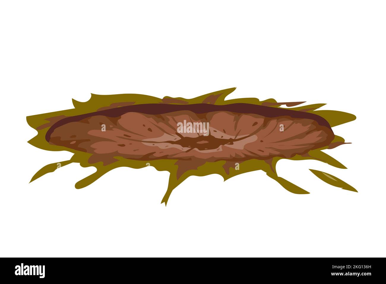 Crater trace from the explosion of a shell, mine, meteor Stock Vector ...