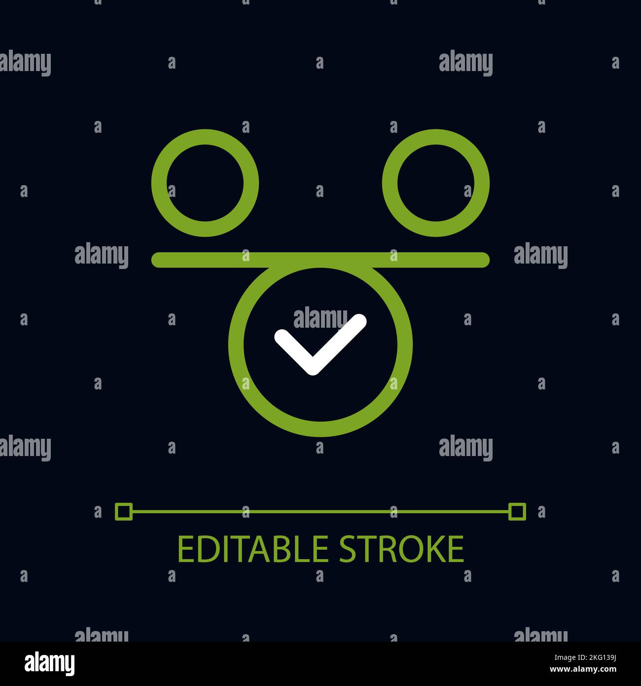 Balance pixel perfect color linear ui icon for dark theme Stock Vector ...