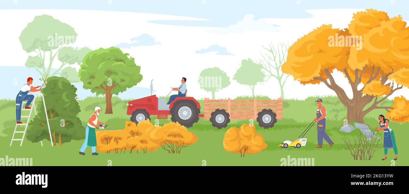Farmer work on farm field vector illustration Stock Vector Image & Art ...
