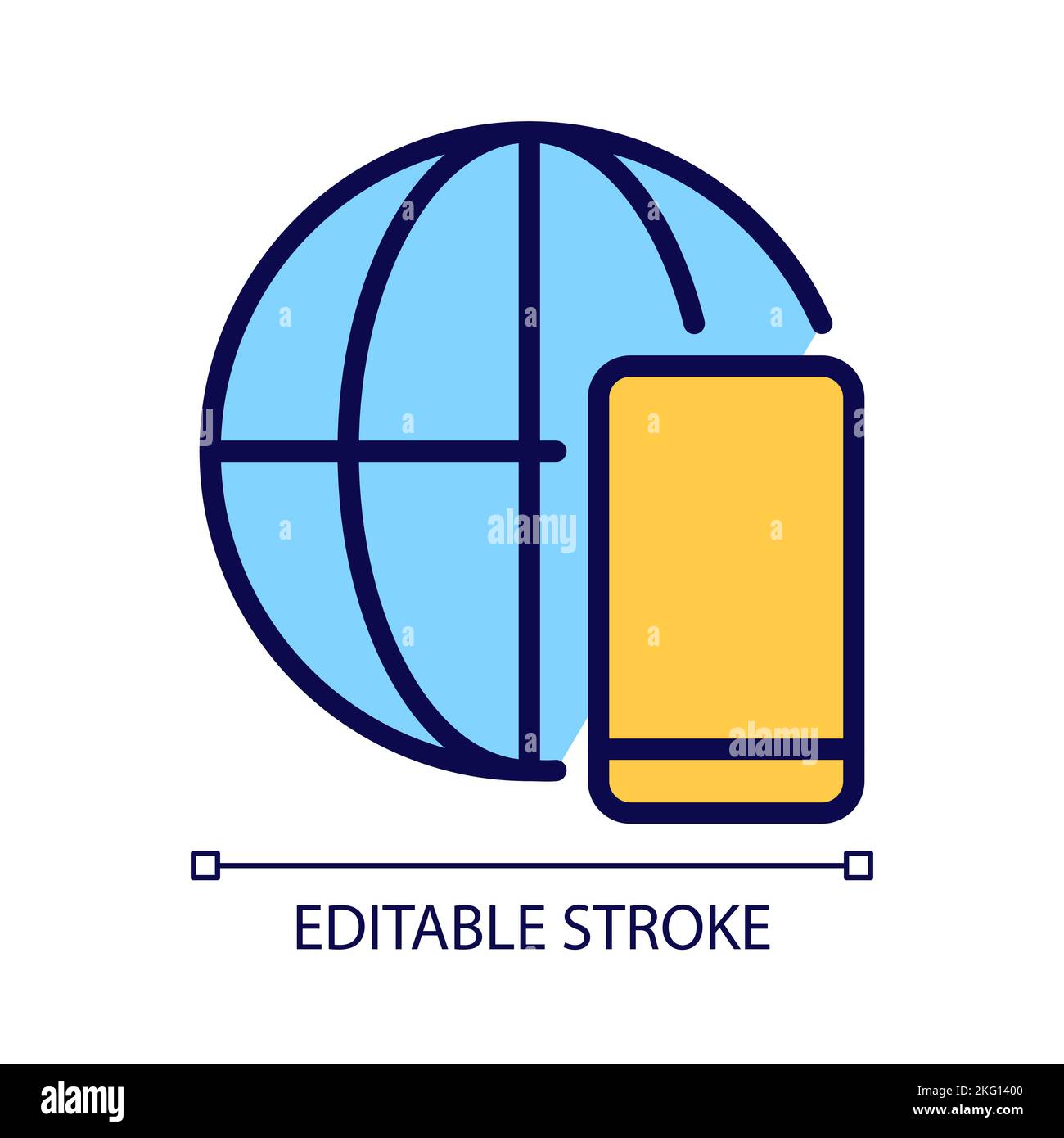 Global communication pixel perfect RGB color icon Stock Vector Image ...