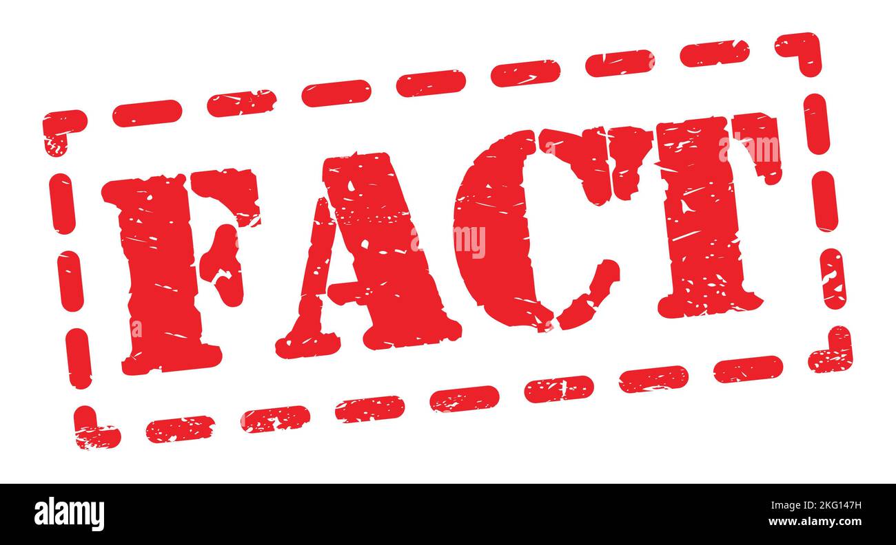 FACT text written on red dash stamp sign Stock Photo - Alamy