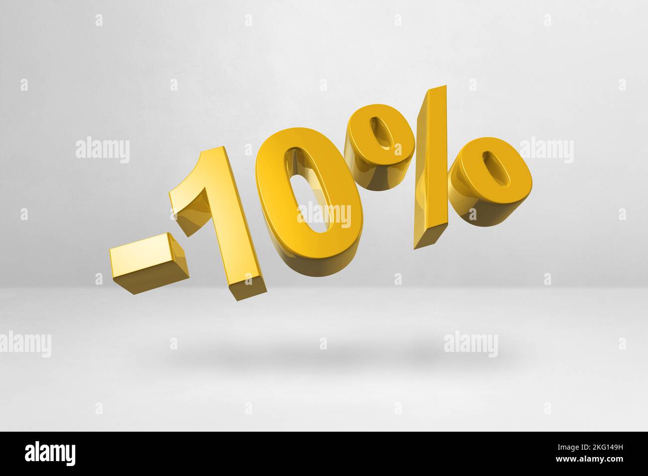 10% off discount. Offer sale. 3D illustration isolated on white ...