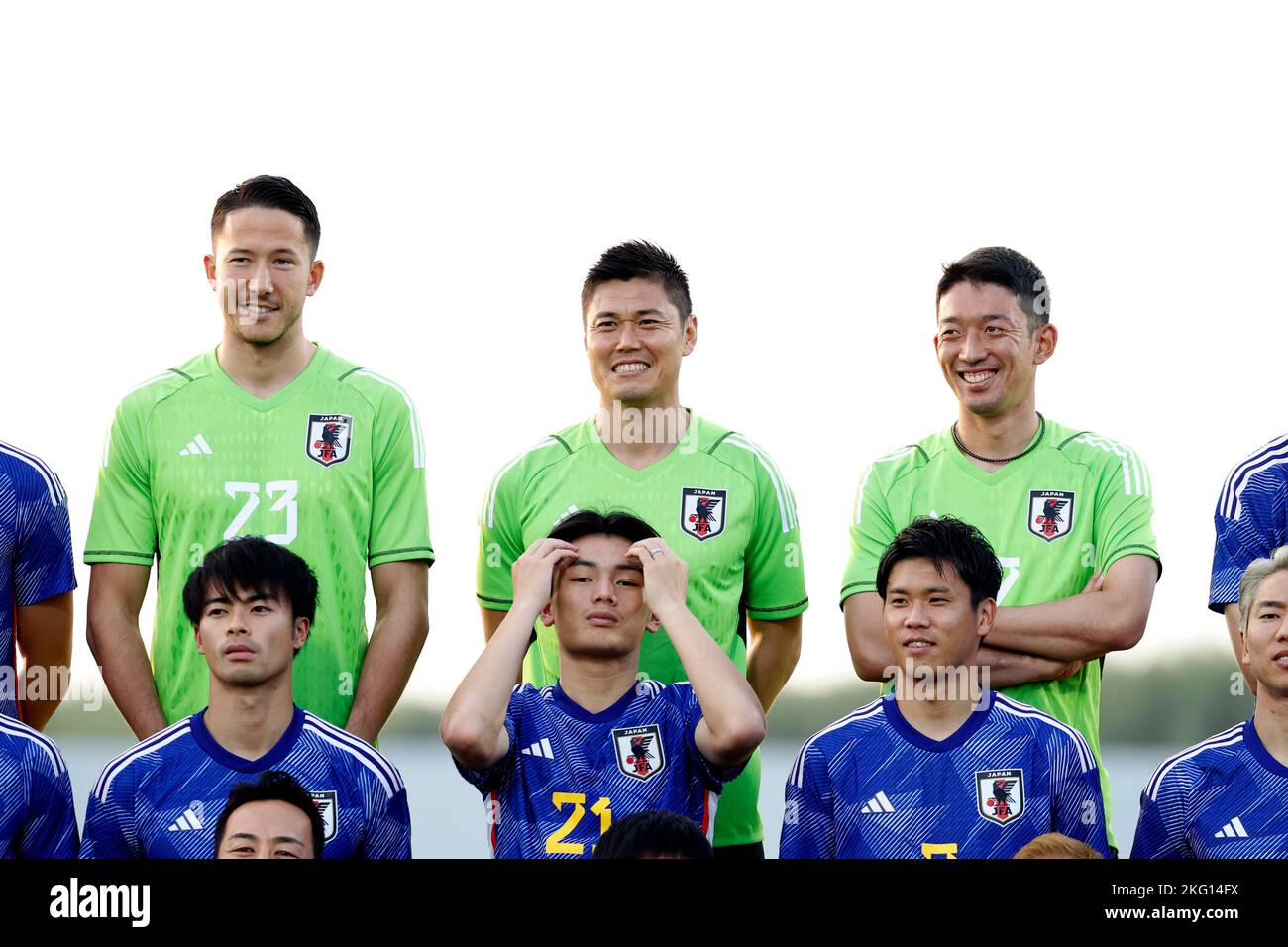 Doha, Qatar. 19th Nov, 2022. (L to R) Schmidt Daniel, Eiji Kawashima ...