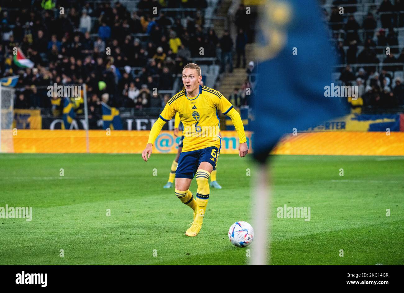 Malmoe, Sweden. 19th, November 2022. Ludwig Augustinsson (6) of Sweden ...