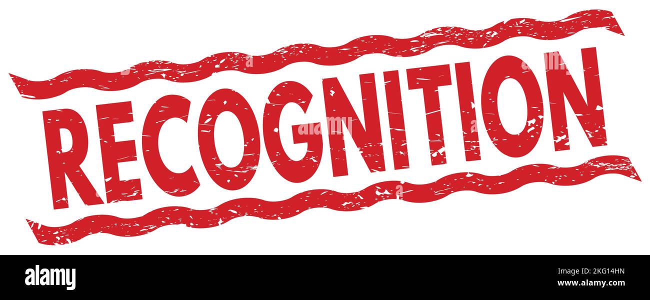 RECOGNITION text written on red lines stamp sign Stock Photo - Alamy