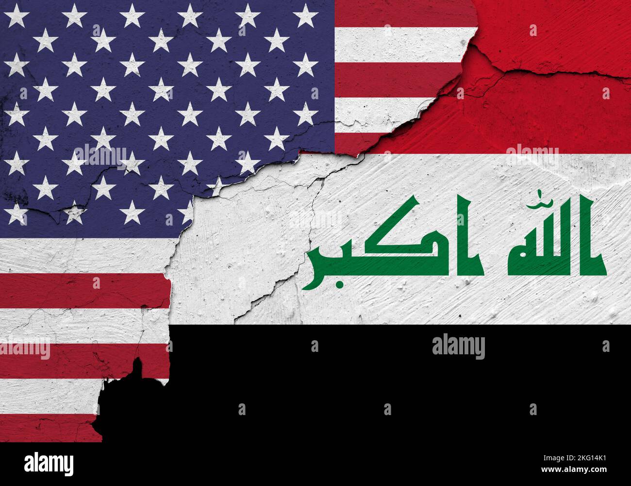 USA and Iraq flags. International relations Stock Photo - Alamy