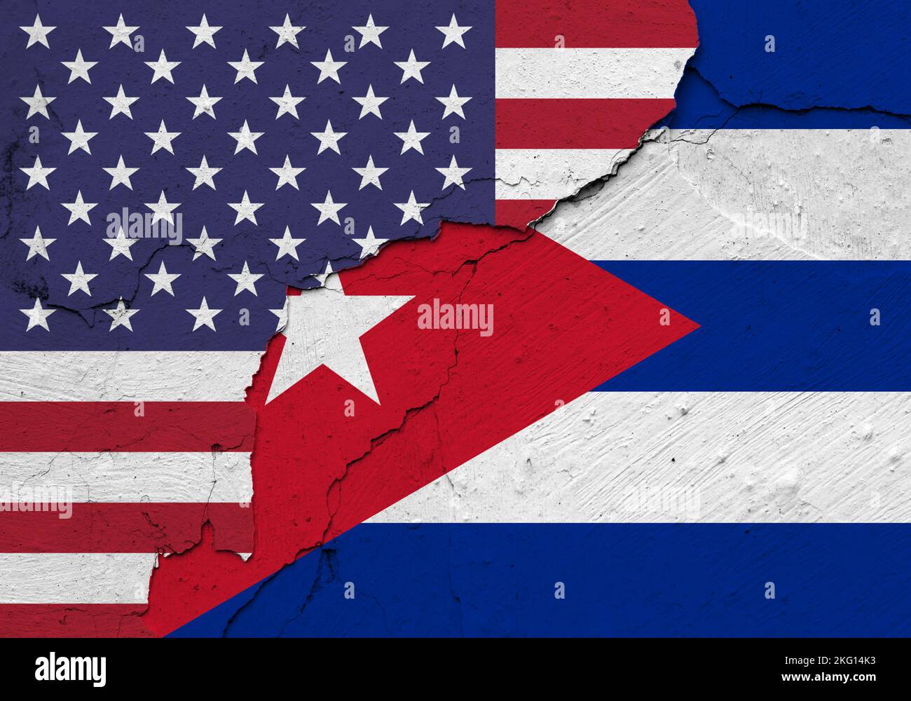 USA and Cuba flags. International relations Stock Photo - Alamy