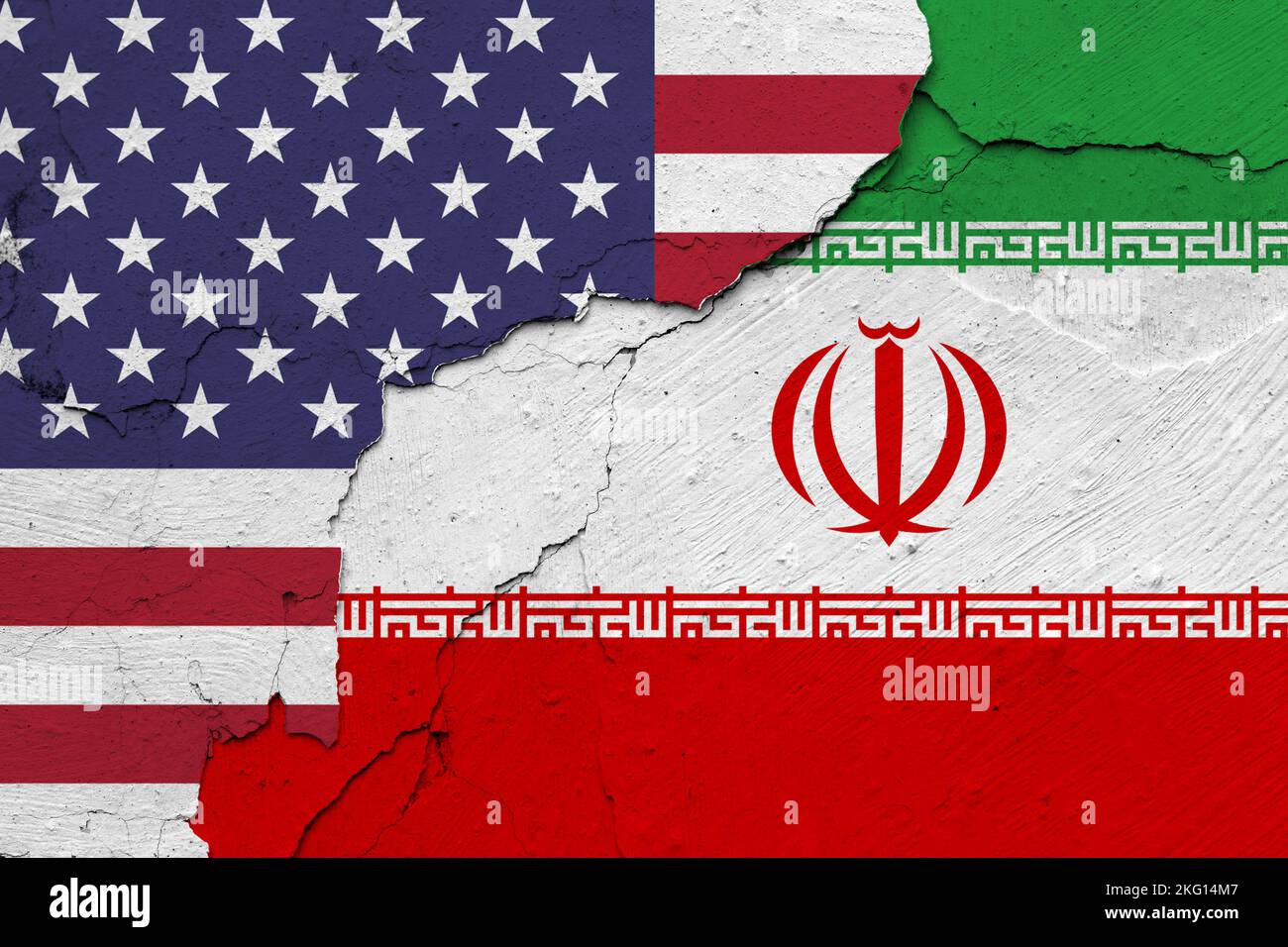 USA and Iran flags. International relations Stock Photo - Alamy