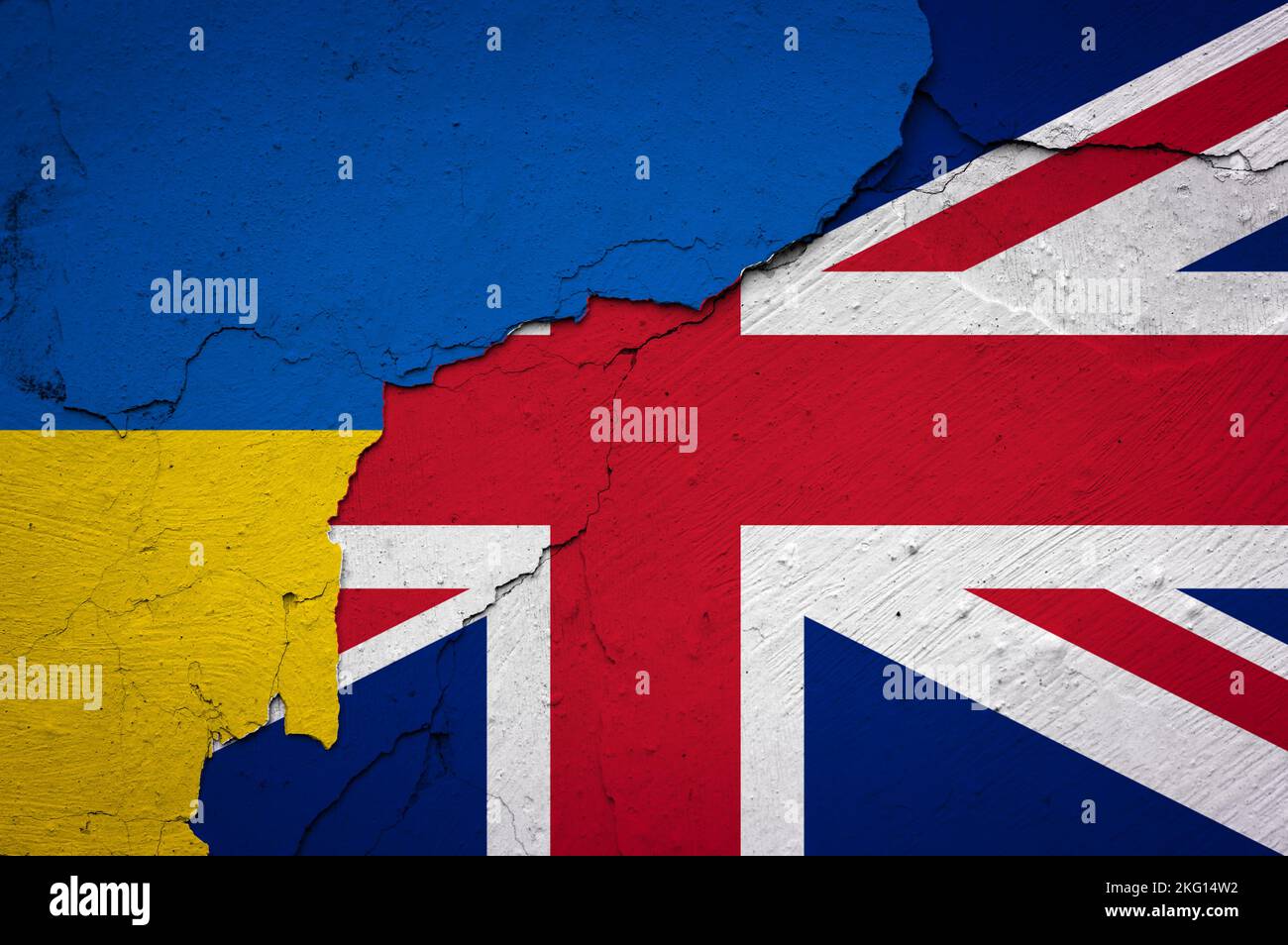 Uk and ukraine flags together hi-res stock photography and images - Alamy