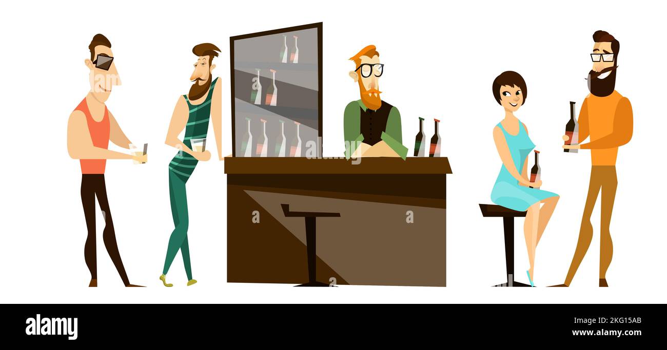 Bar counter guest Cut Out Stock Images & Pictures - Alamy