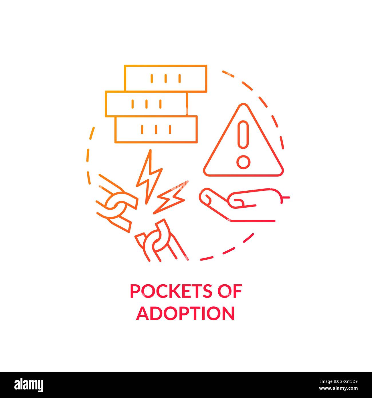 Pockets of adoption red gradient concept icon Stock Vector Image & Art ...