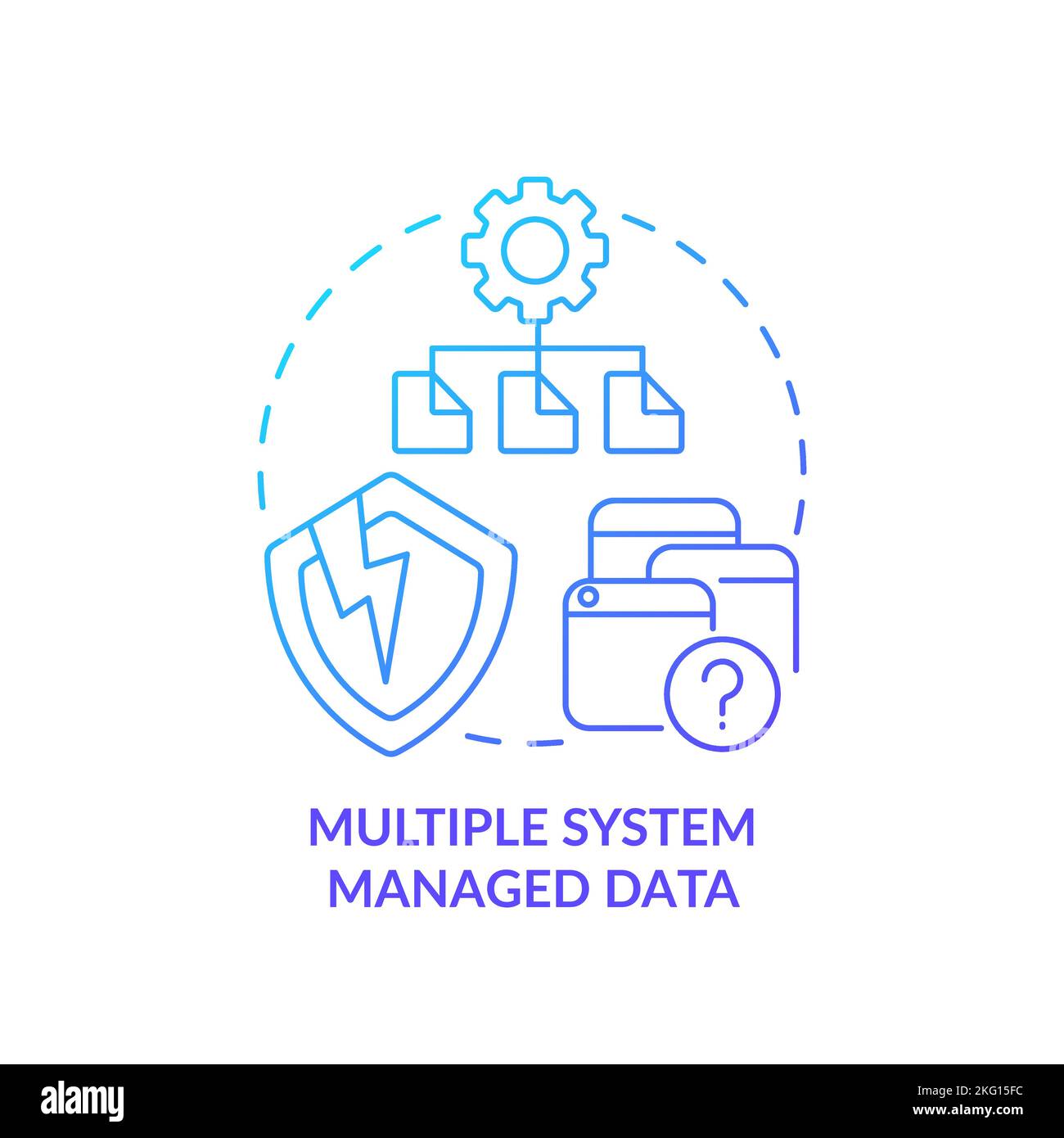 Multiple system managed data blue gradient icon Stock Vector Image ... Multiple system managed data blue gradient icon Stock Vector Image ...
