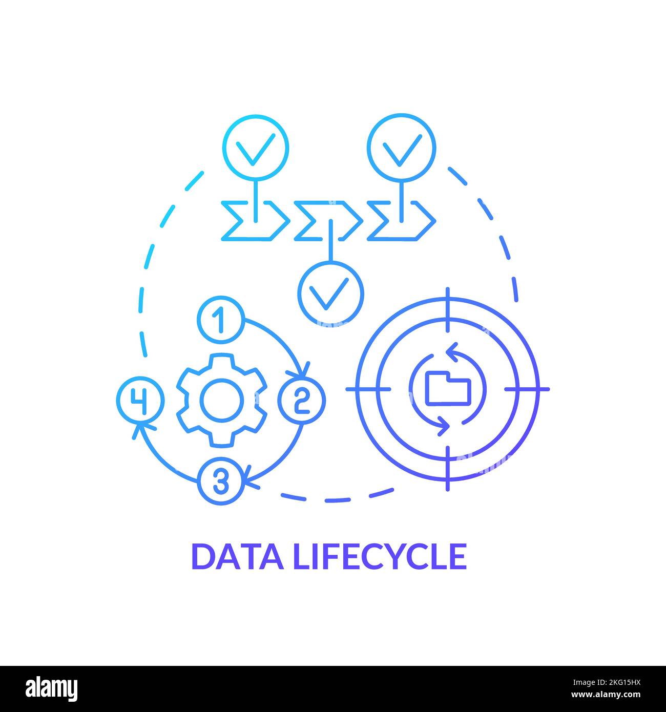 Data lifecycle management concept digital hi-res stock photography and ...