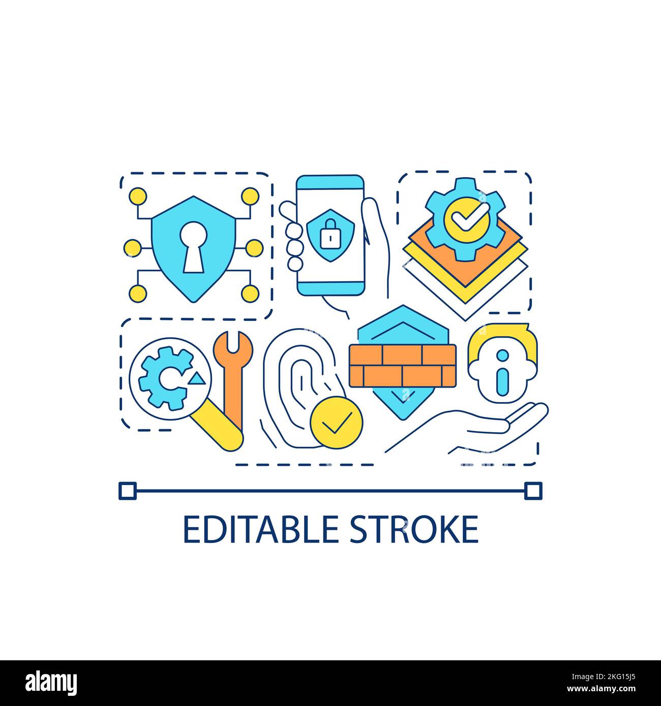 Improve smartphone security concept icon Stock Vector Image & Art - Alamy