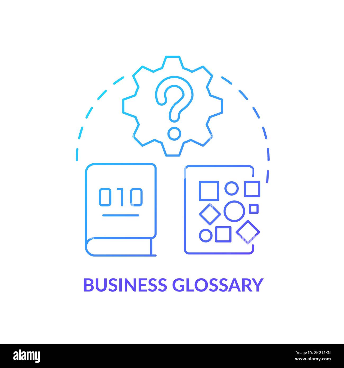 Business glossary blue gradient icon Stock Vector Image & Art - Alamy