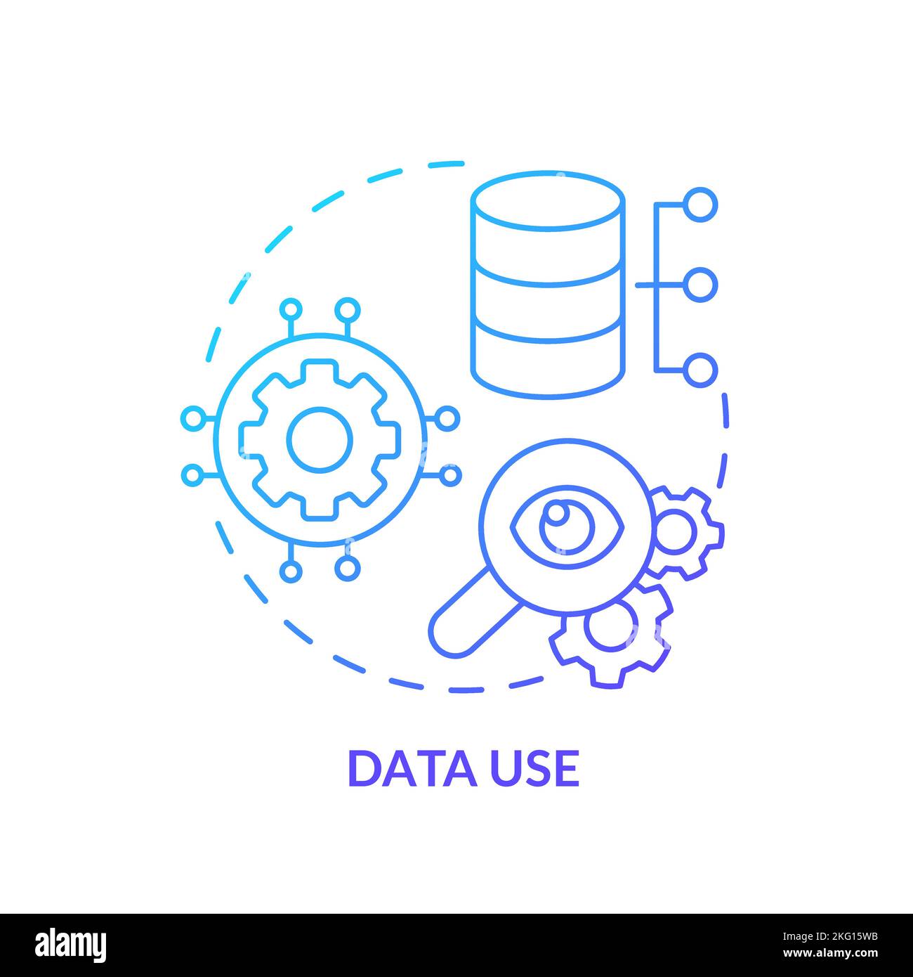 Data use blue gradient concept icon Stock Vector Image & Art - Alamy