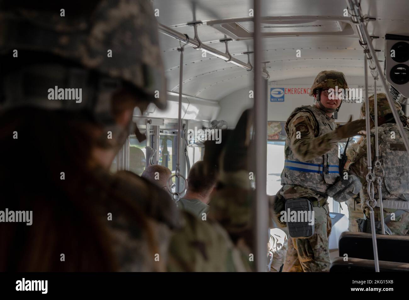 An Airman with the 375th Air Mobility Wing receives instruction for ...