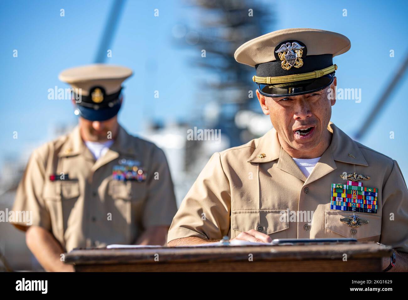 Lt. Cmdr. Jonathan Uyboco, assigned to the Arleigh Burke-class guided ...