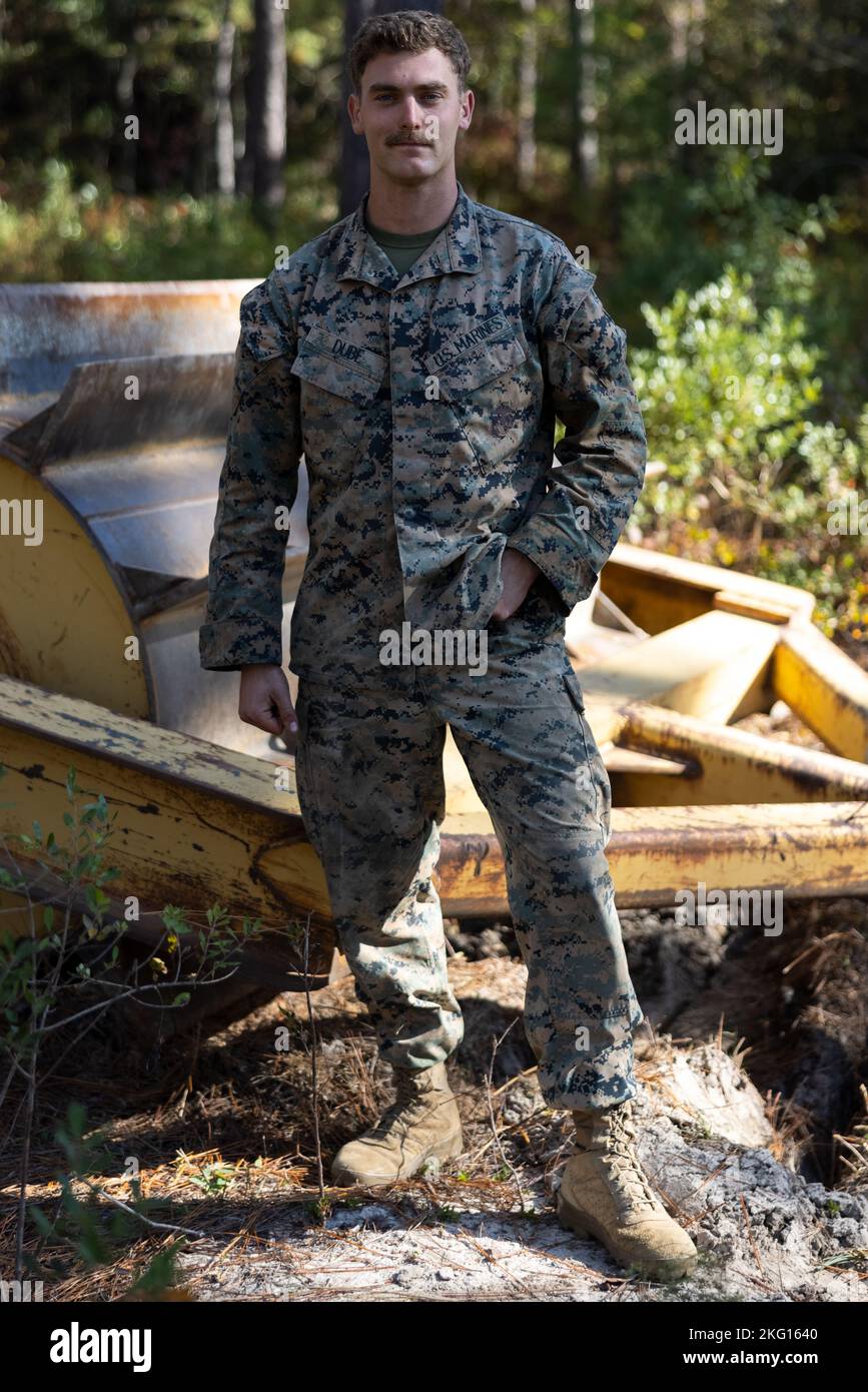 U.S. Marine Corps Sgt. Levi Dube, a platoon sergeant with 1st Battalion ...