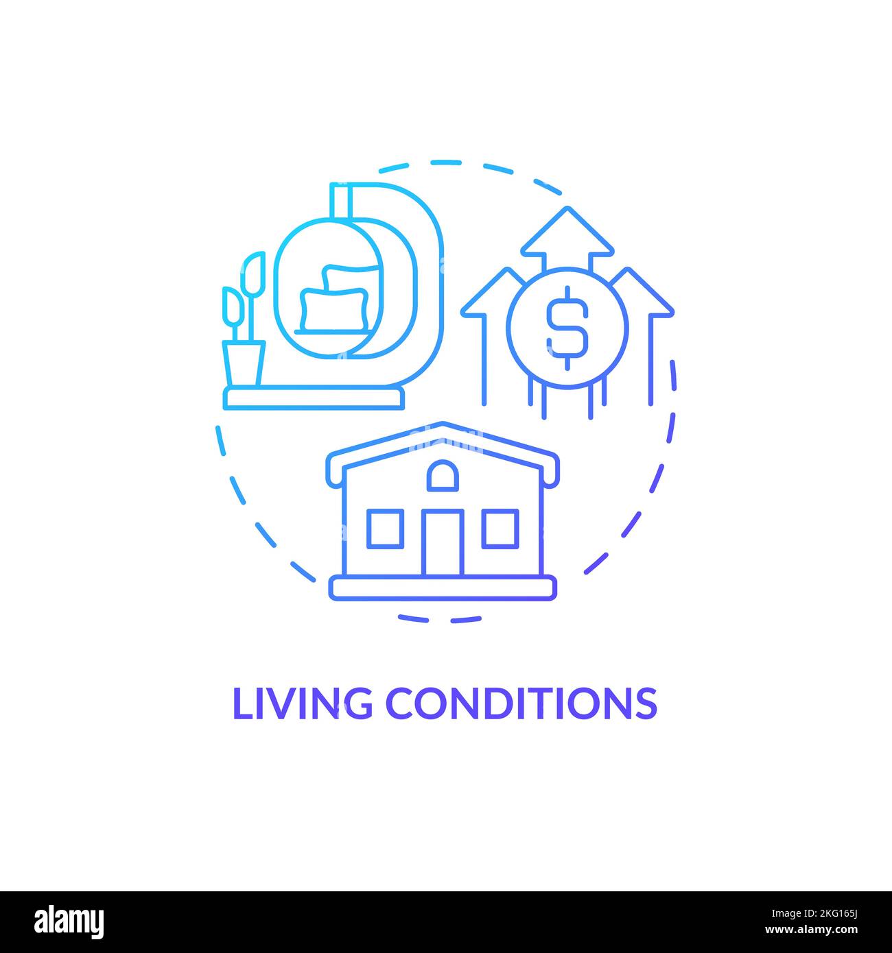 Living conditions blue gradient concept icon Stock Vector Image & Art ... Living conditions blue gradient concept icon Stock Vector Image & Art ...