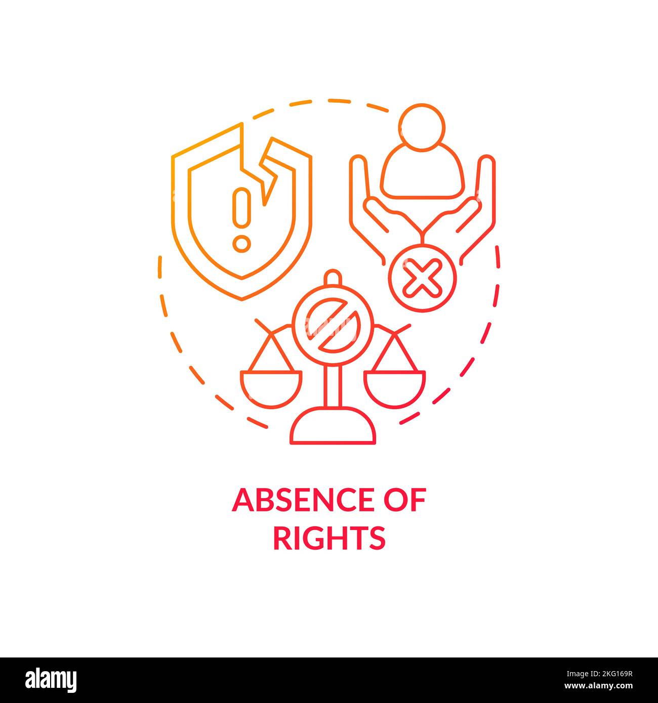 Absence Of Rights Red Gradient Concept Icon Stock Vector Image And Art