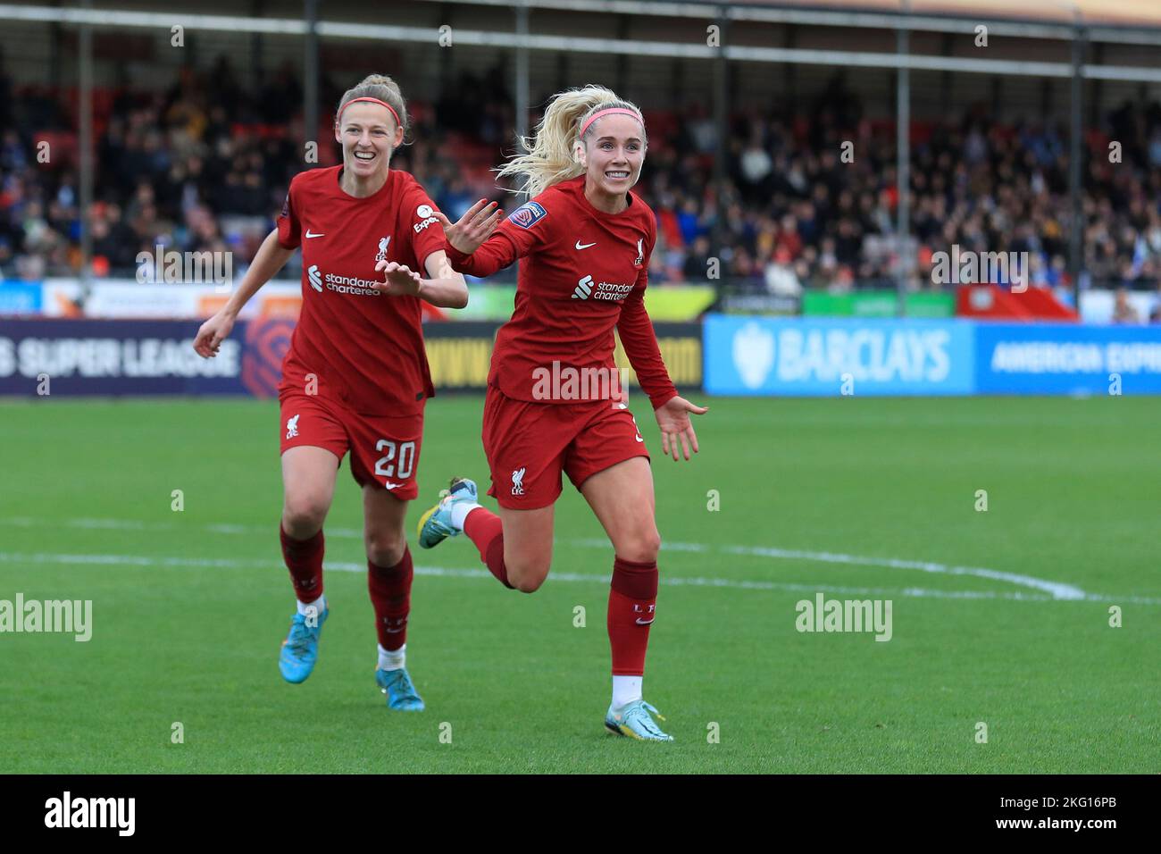 Goal Missy Bo Kearns Of Liverpool Women Celebrates Her Goal During