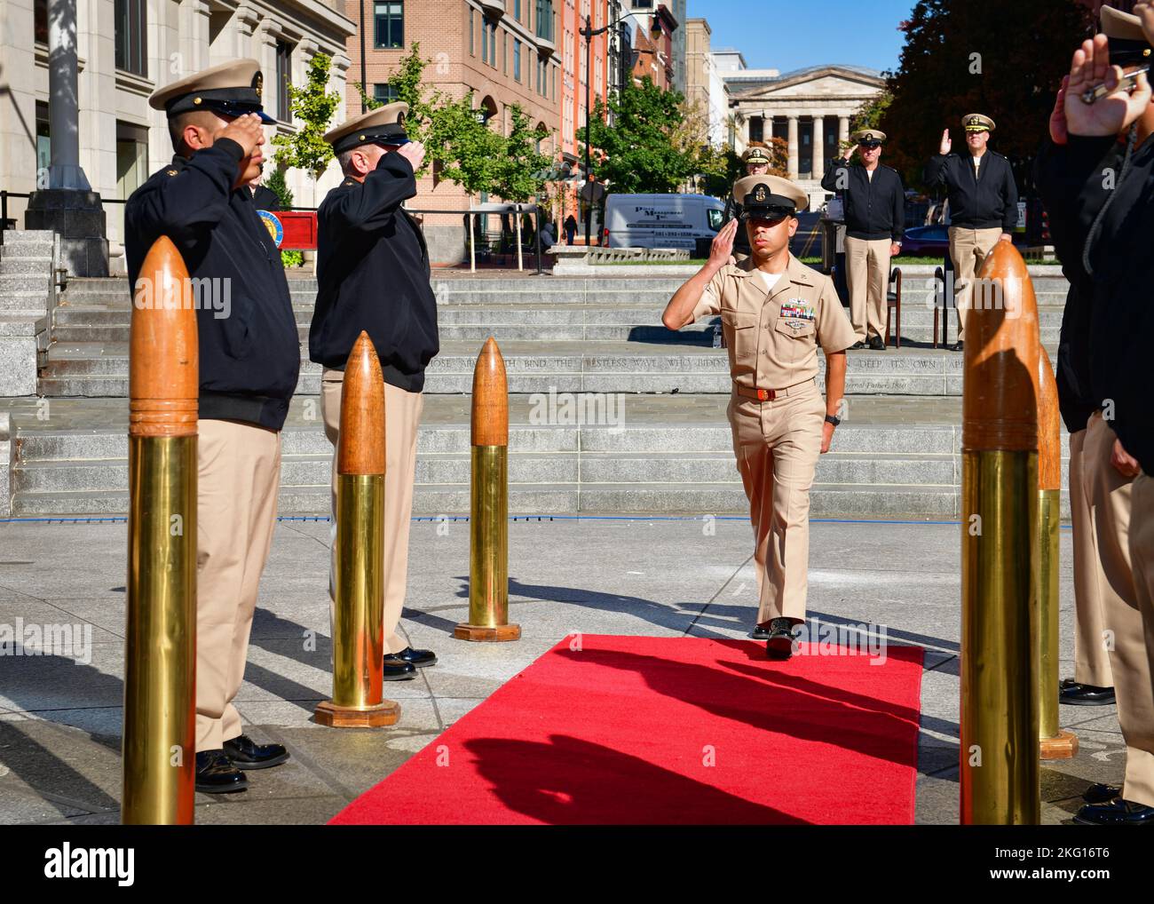 WASHINGTON (October 21, 2022) – Chief Yeoman Julio Castro, attached to ...