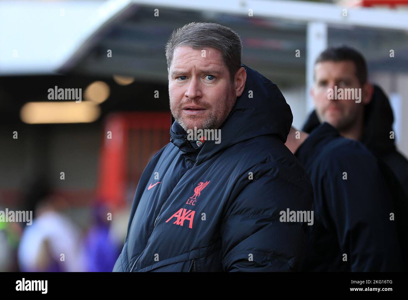 Liverpool Women manager, Matt Beard seen prior to kick off during ...