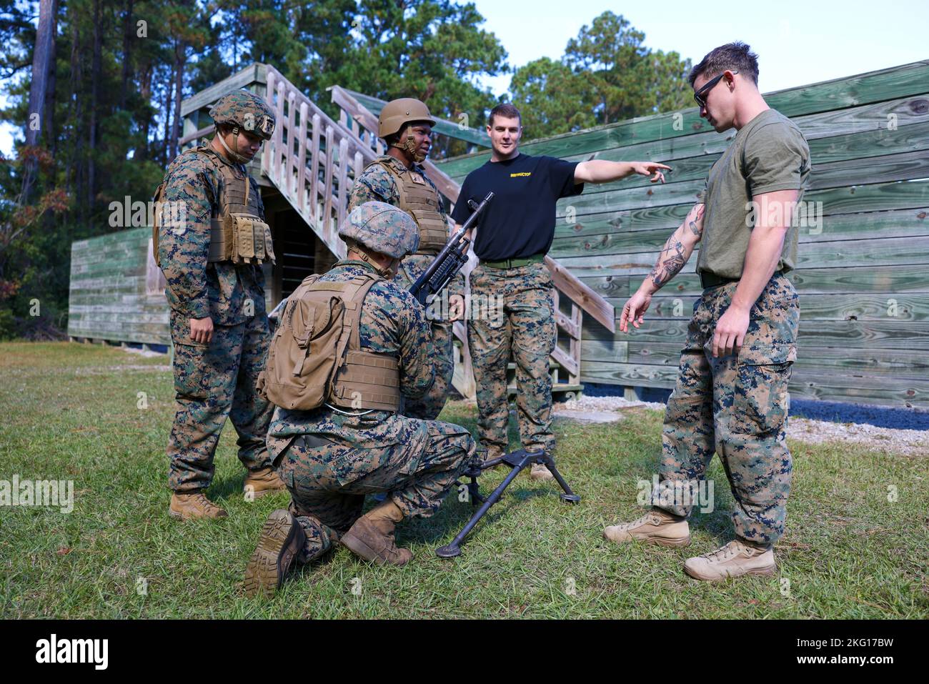 U.S. Marine Corps Sgt. Caleb Sipp and Sgt. Jon Coombs, Machine Gun ...