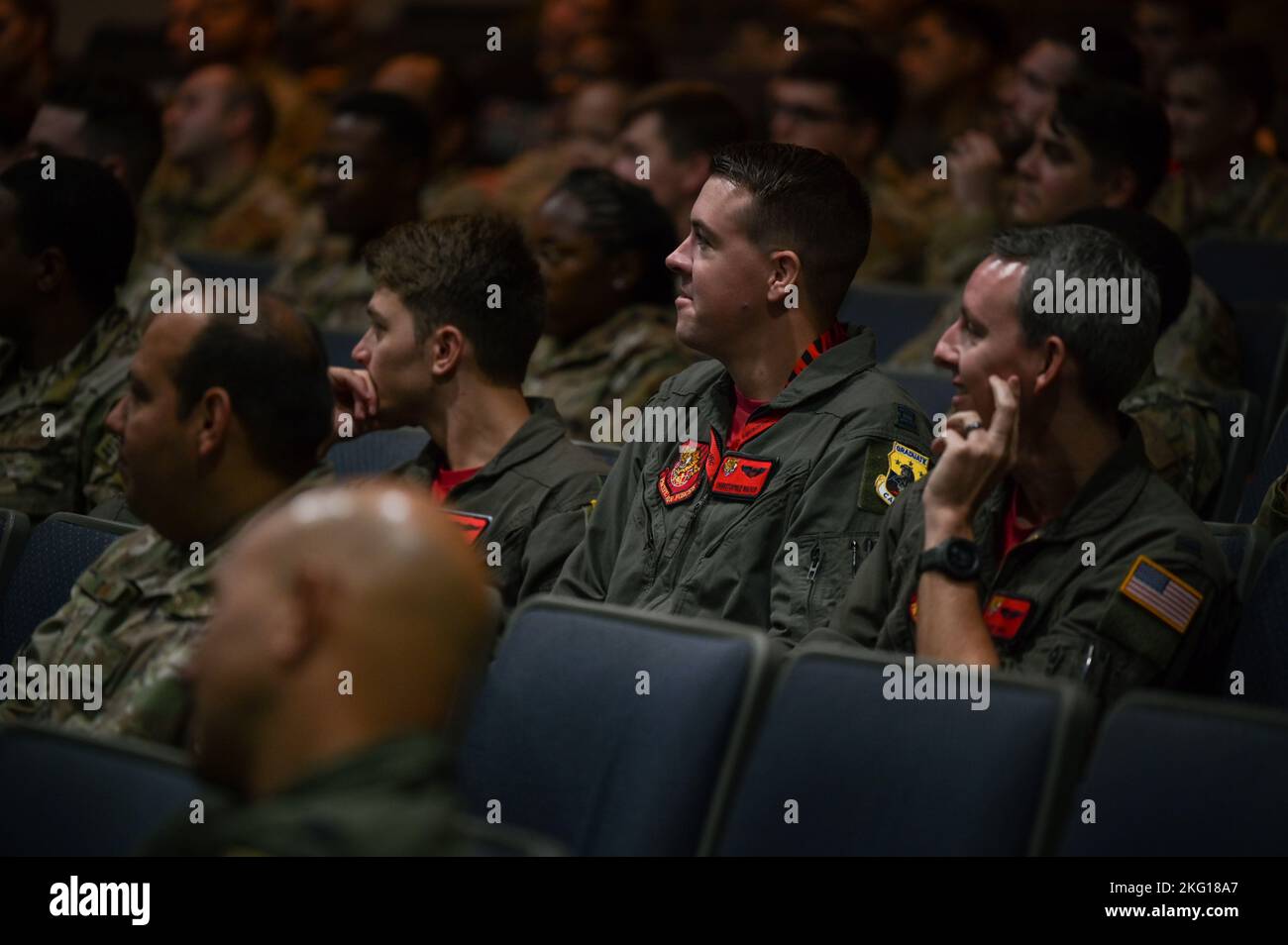 Pilots assigned to the 535th Airlift Squadron attend a 15th Operations ...