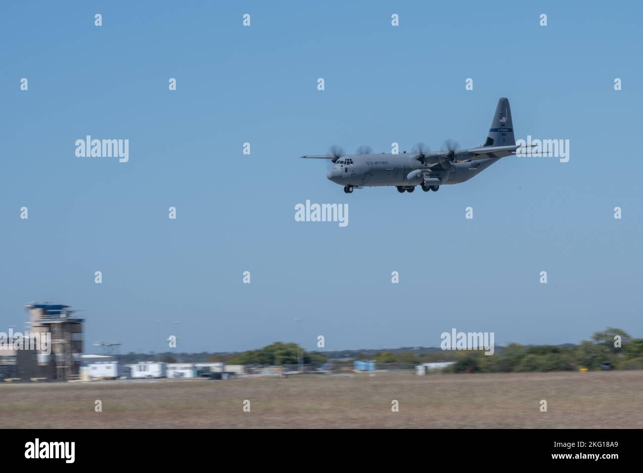 A C-130J Super Hercules from the 136th Airlift Wing, Texas Air National ...