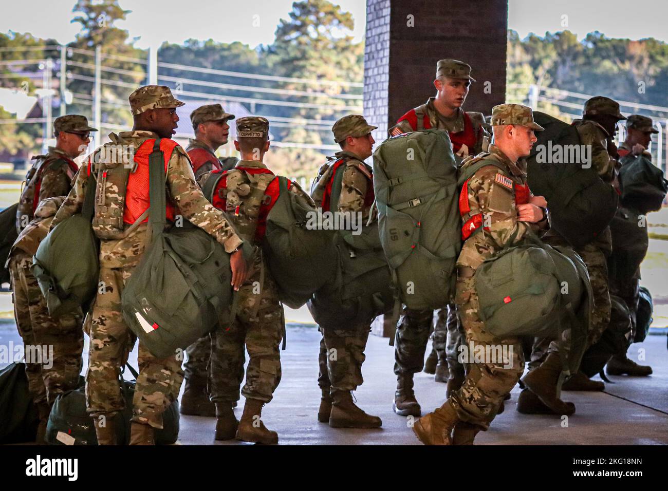 U.S. Army Infantry soldiers-in-training assigned to Alpha Company, 2nd ...