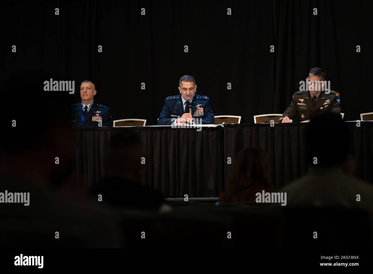 U.S. Air Force Maj. Gen. Torrence Saxe (left), Adjutant General of the ...
