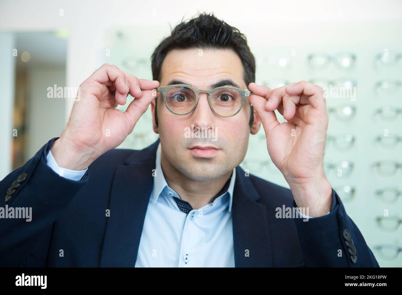 Optical fitting hi-res stock photography and images - Alamy
