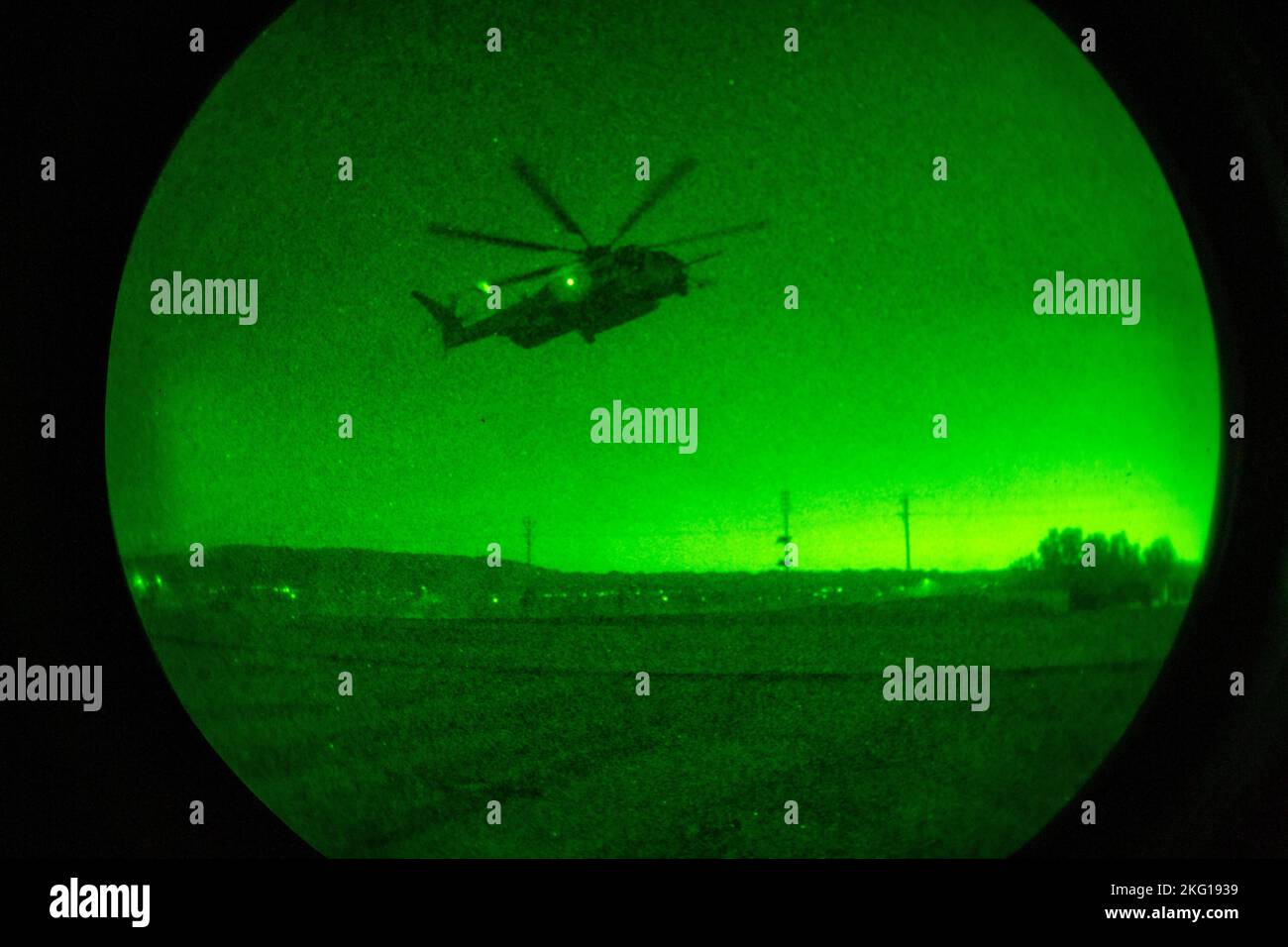 A U.S. Marine Corps CH-53E Super Stallion aircraft assigned to Marine ...