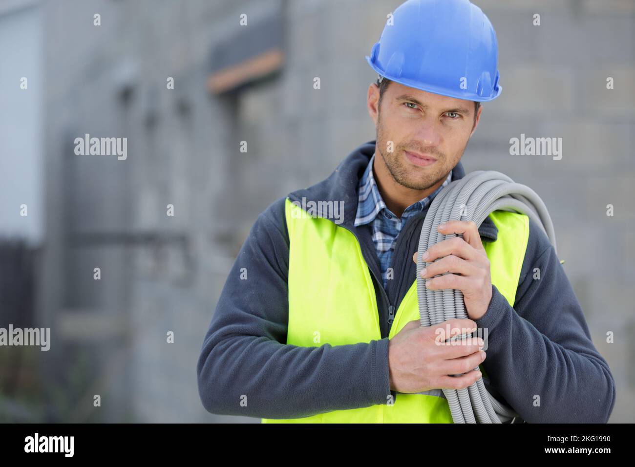engineers at work outside a factory Stock Photo - Alamy