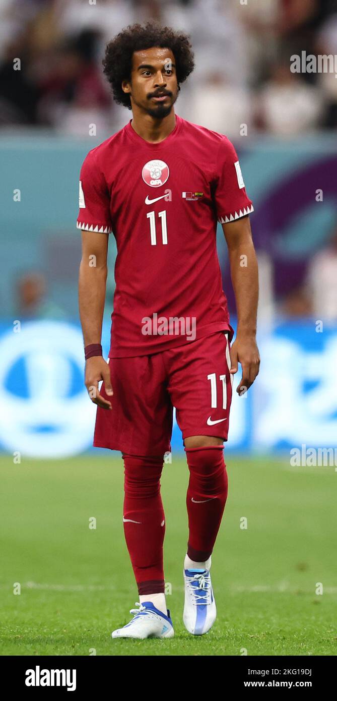 Al Khor, Qatar. 20th Nov, 2022. Akram Afif of Qatar during the FIFA ...