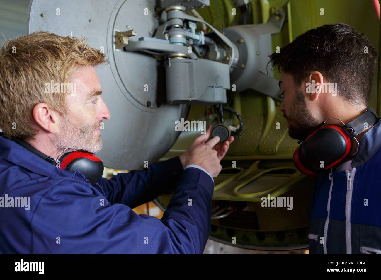 engineer training young male apprentice Stock Photo - Alamy