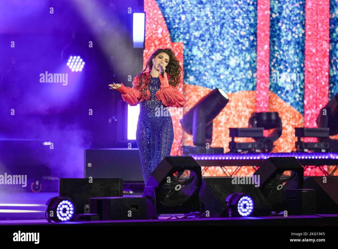 Doha, Qatar. 19th Nov, 2022. Mariam fares performs at First festival at ...