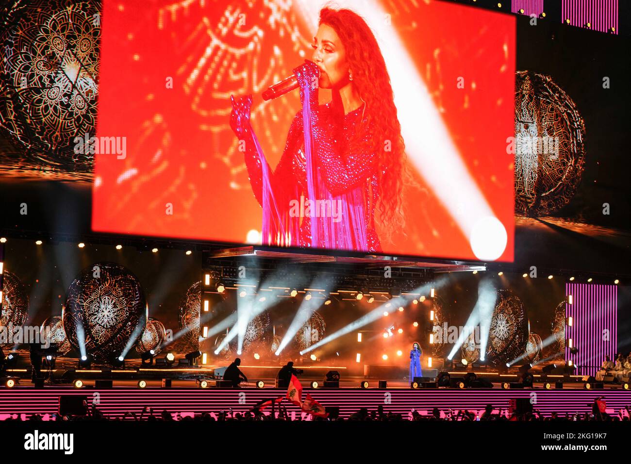Doha, Qatar. 19th Nov, 2022. Mariam fares performs at First festival at ...