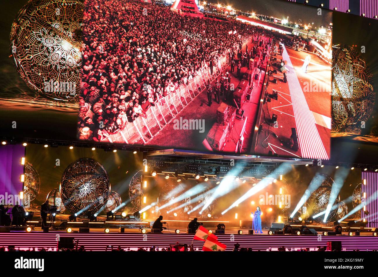 Doha, Qatar. 19th Nov, 2022. Mariam fares performs at First festival at ...
