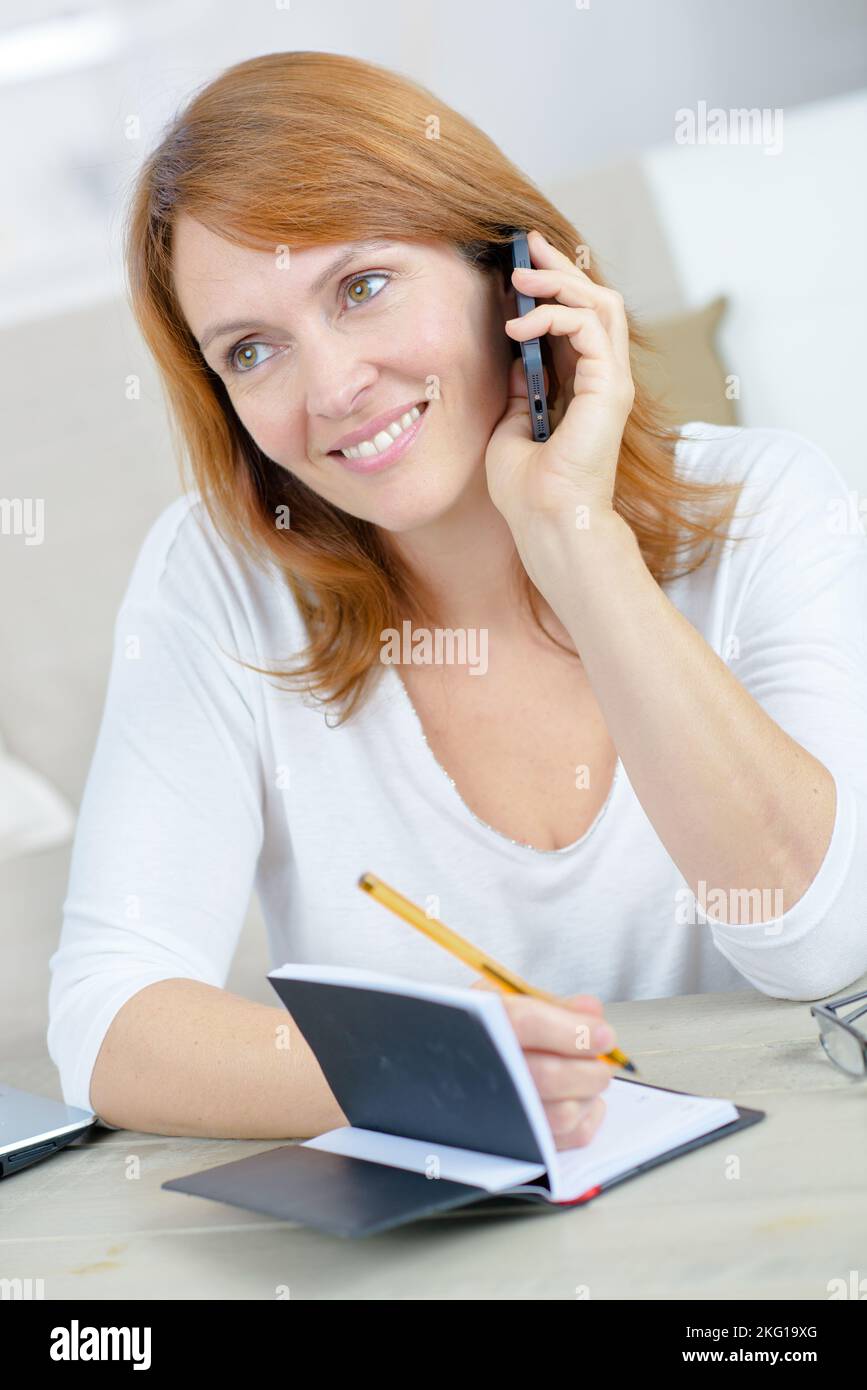 woman is calling for a meeting Stock Photo - Alamy