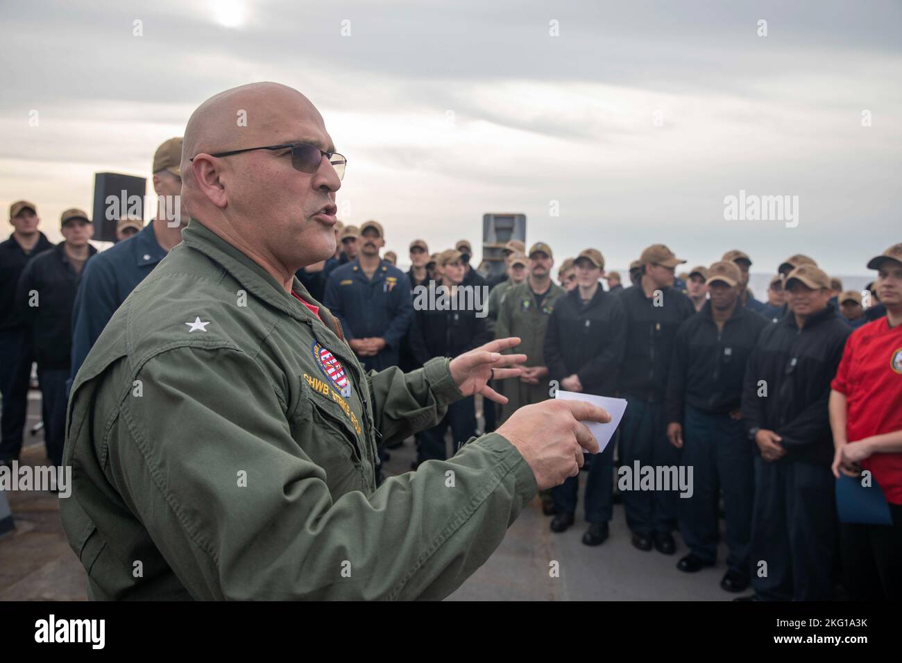 221021-N-FD648-1032 ADRIATIC SEA (Oct. 21, 2022) Rear Adm. Dennis Velez ...