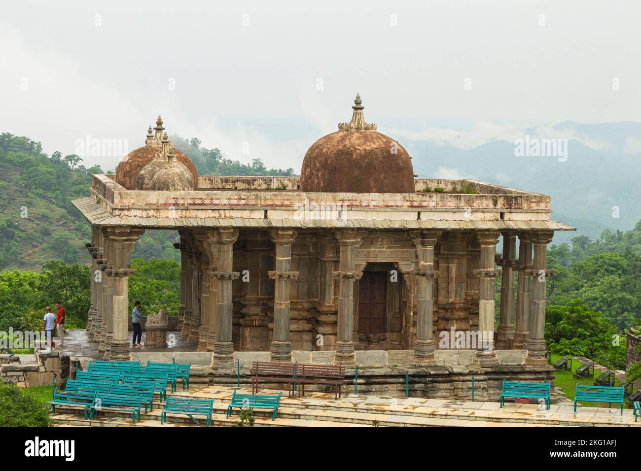 INDIA, RAJASTHAN, KUMBHALGARH, July 2022, Devotee at Neelkanth Mahadev ...