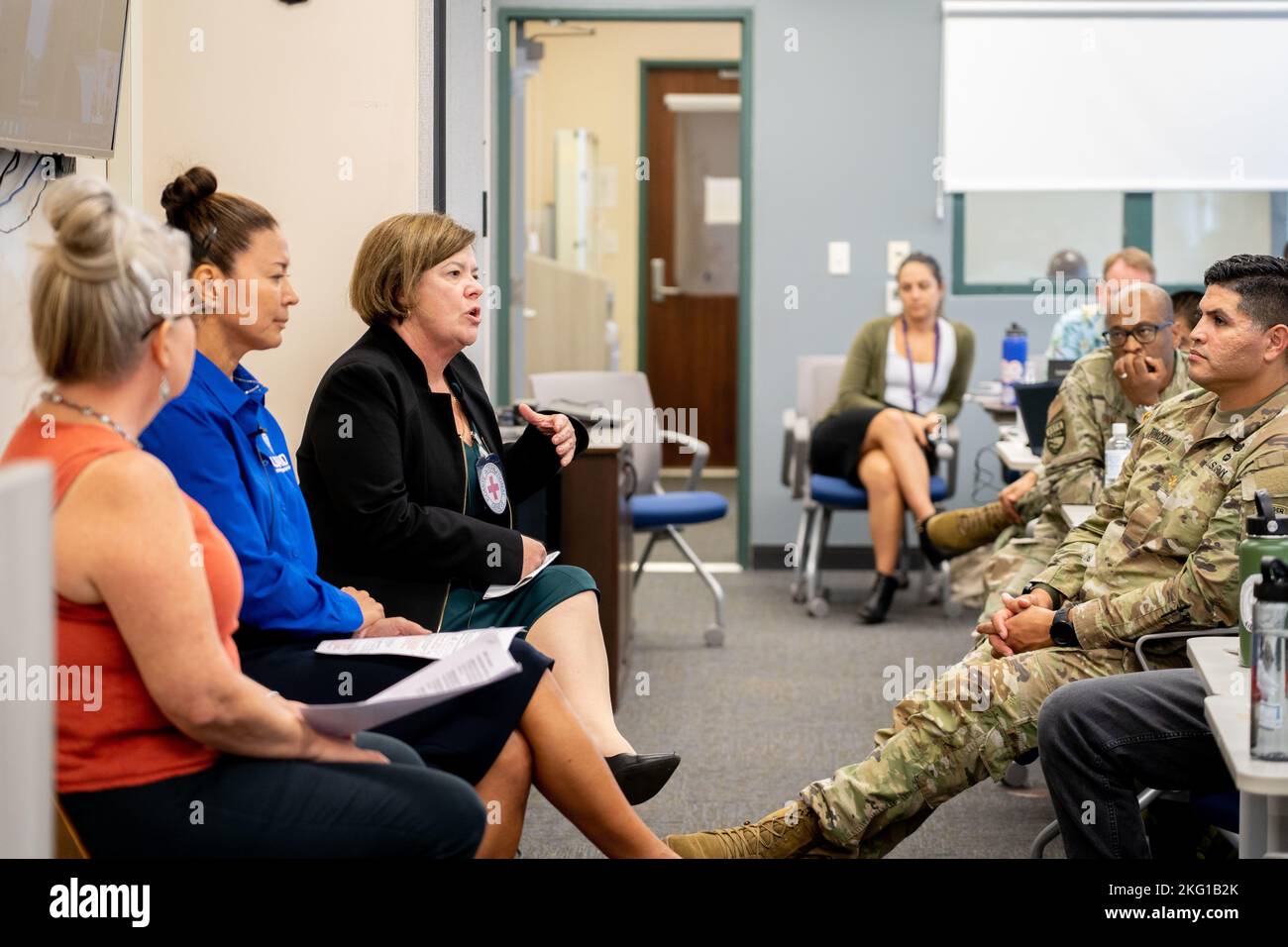 Military and civilian students attend the CFE-DM Humanitarian ...