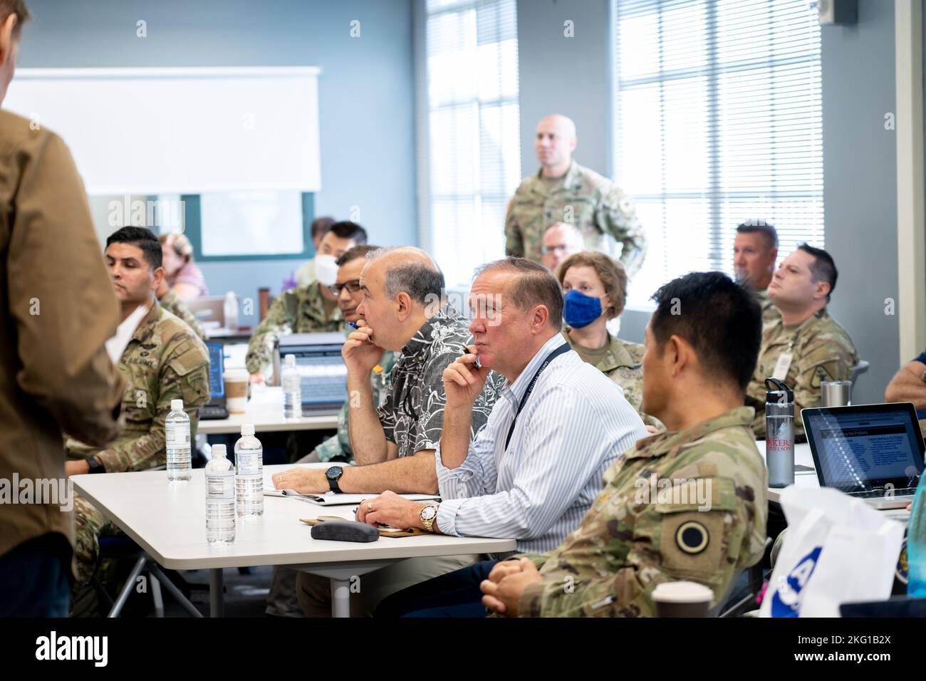 Military and civilian students attend the CFE-DM Humanitarian ...