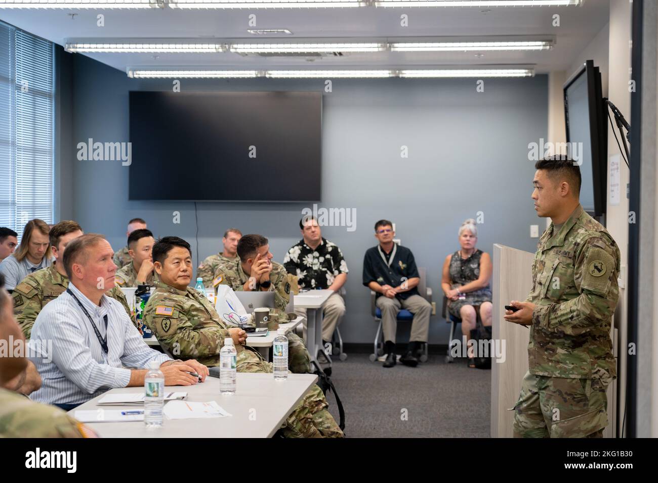 Military and civilian students attend the CFE-DM Humanitarian ...