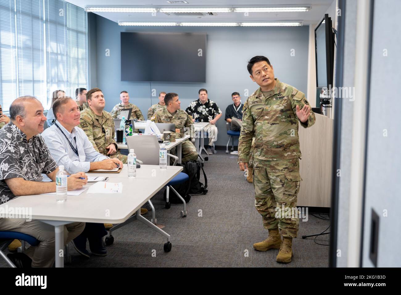 Military and civilian students attend the CFE-DM Humanitarian ...