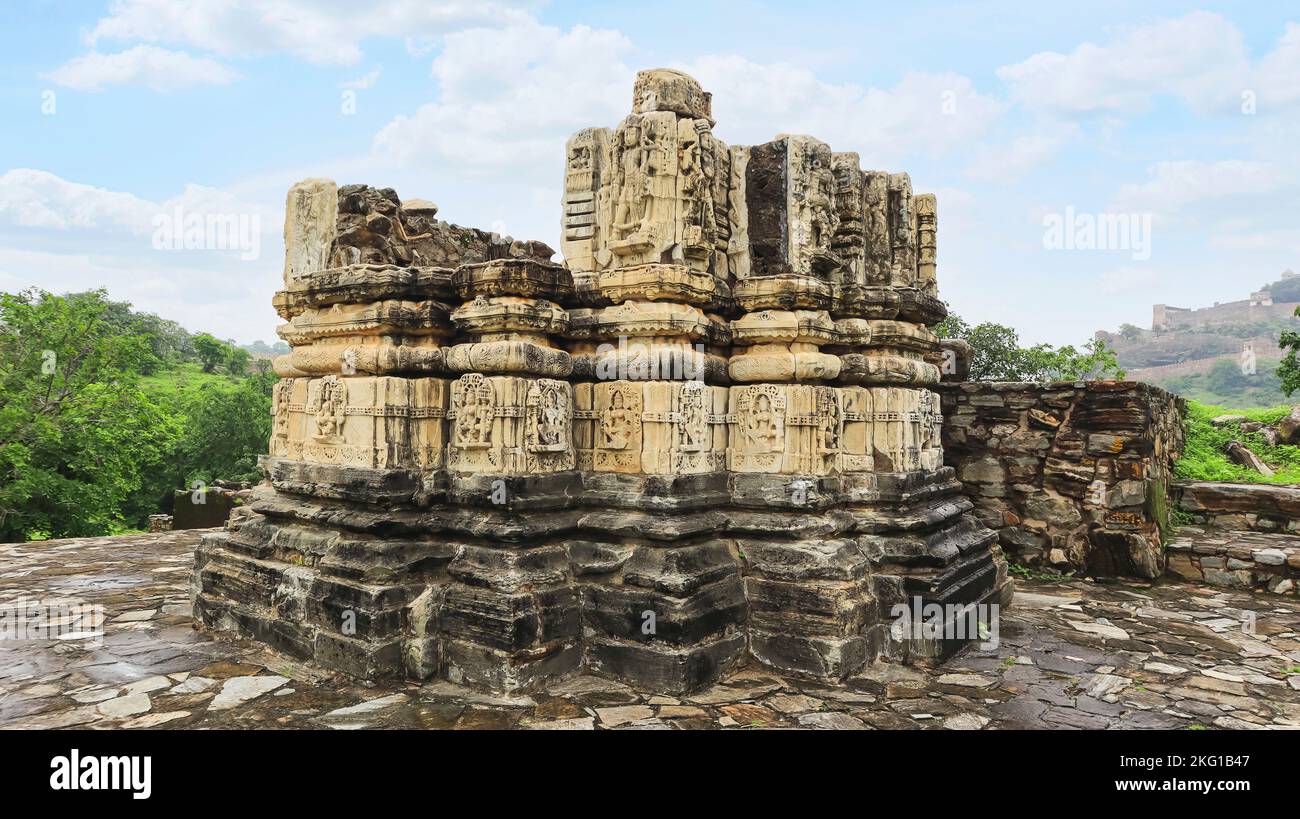 Ruins of Juna Bhilwara Temple, Kumbhalgarh Fort, Rajasthan, India Stock ...
